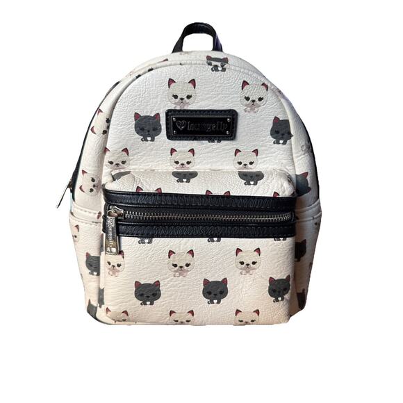 Loungefly | Bags | Loungefly All Over Print White Grey Cat Mini ...